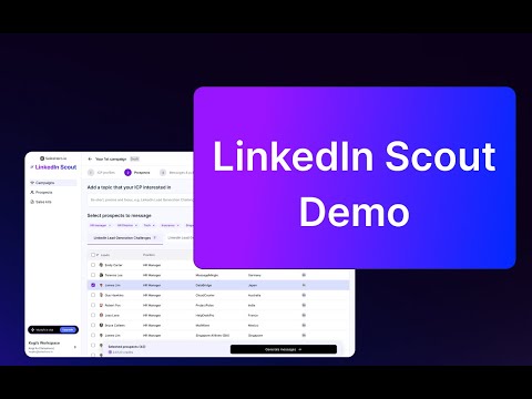 LinkedIn Scout Demo - Outreach & Lead Generation with AI Agents
