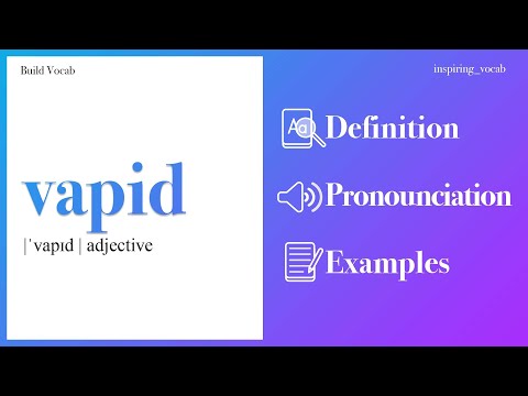 What Does Vapid Mean | Vapid Meaning with Pronunciation and Example #shorts