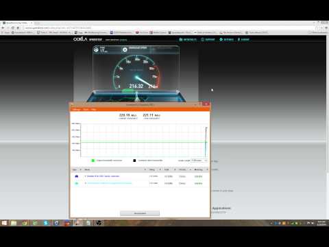 Suddenlink dual MAX 107 speedtest.net results.