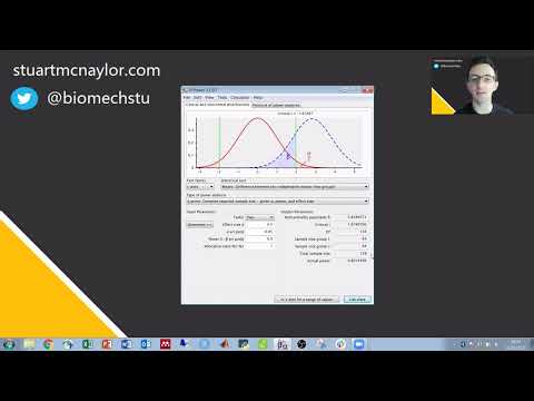 G Power Sample Size Calculations 5 Min Demo