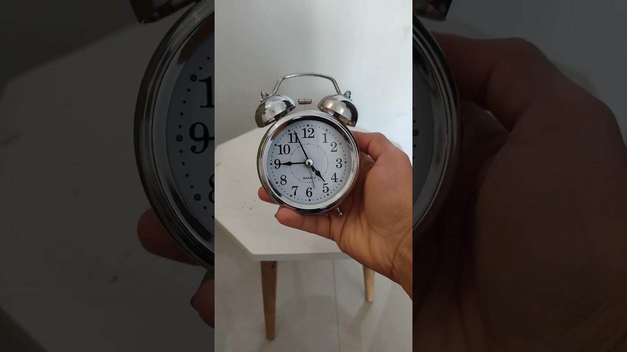 JENICO WORLD SILVER TWINBELL ALARM CLOCK