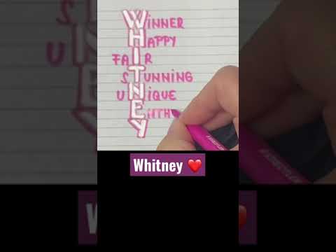 Meaning of the name WHITNEY #meaning #name #whitney