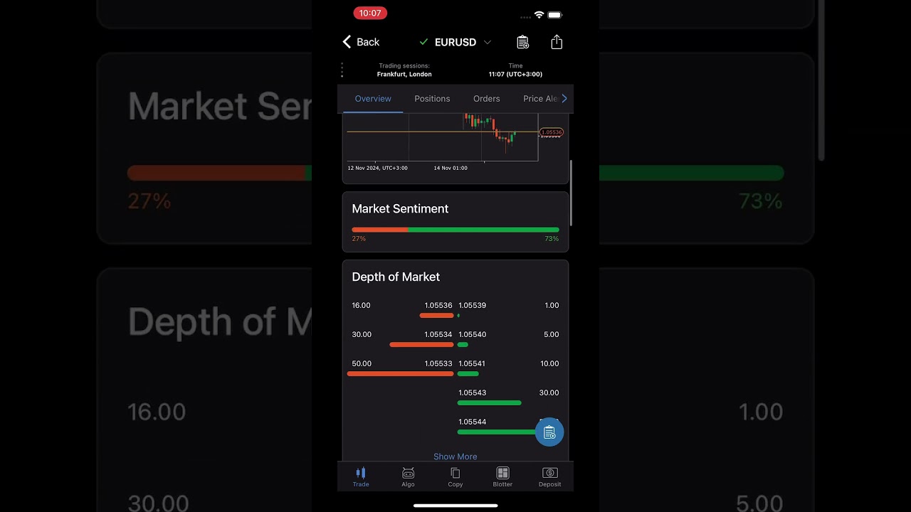 Access Depth of Market in cTrader