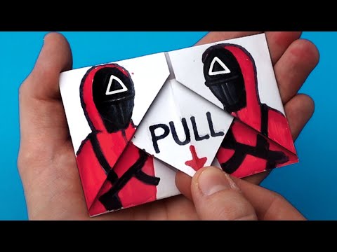 4 AWESOME & FUNNY SQUID GAME PAPER CRAFTS TO DO AT HOME