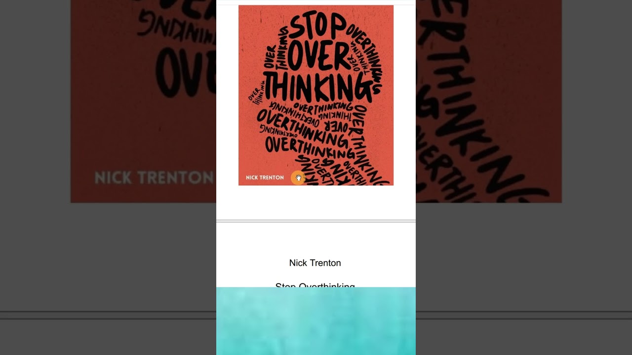 Stop Overthinking pdf, Stop Overthinking Nick Trenton pdf,