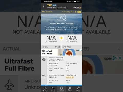 TAK(Invalid Transponder Code) Flightradar24