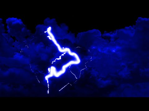 Blue Thunderstorm Animated Clouds 4K Lightning Electric Motion Background Wallpaper Screensaver