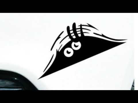 Best Peeking Monster Scary Eyes Car Decal / Sticker for Laptop Wall Car Truck