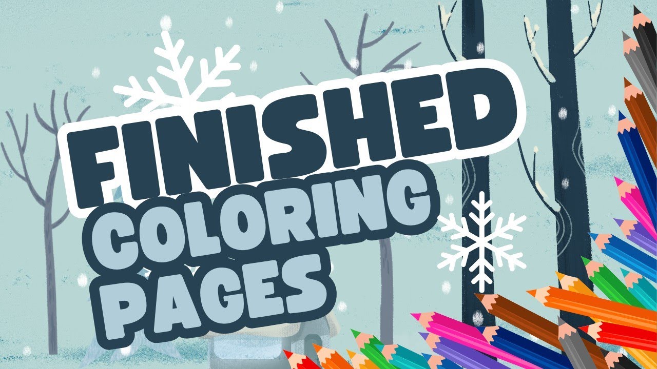 December and January Finished Coloring Pages