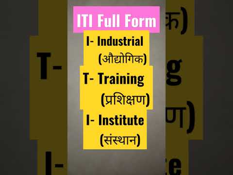 ITI full form #education #viral #youtubeshorts