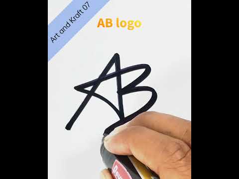 AB Logo | Logo Art | #shorts #logo