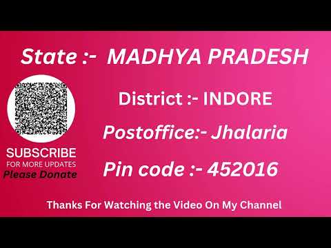 Madhya pradesh Indore Jhalaria Ka pin code 452016 / Indore Jhalaria ka post office