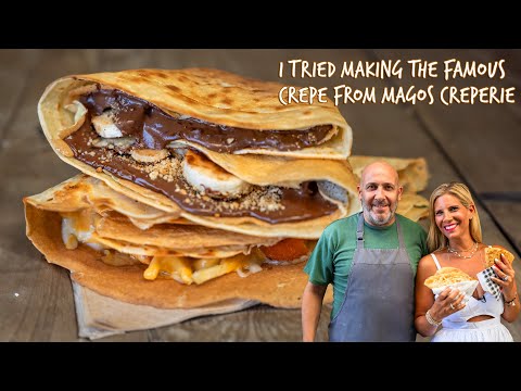 I Tried Making the Famous Crepe from Magos Creperie in Chios