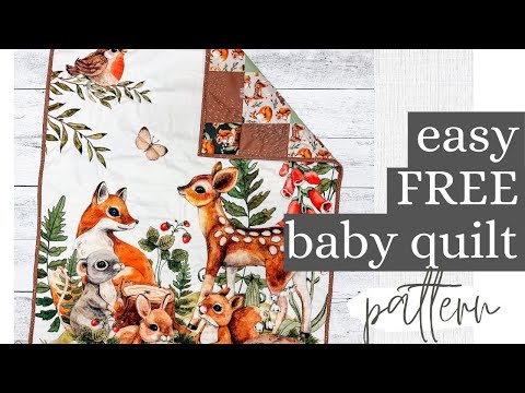 Easy Beginner Friendly Baby Quilt Pattern Using Unique Fabric Panels