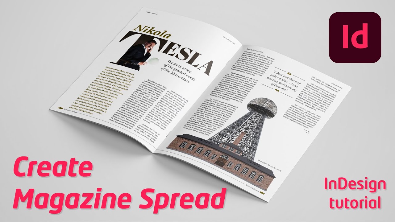 Design a Magazine Spread in Adobe InDesign | Science Journal Layout Tutorial