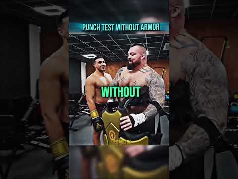 Pro Boxer vs Strongman ๐ฅถ๐ฅ #shorts #strength #tommyfury #eddiehall