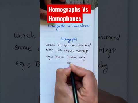 Homographs vs Homophones #shortbreak #homophones #homographs #english