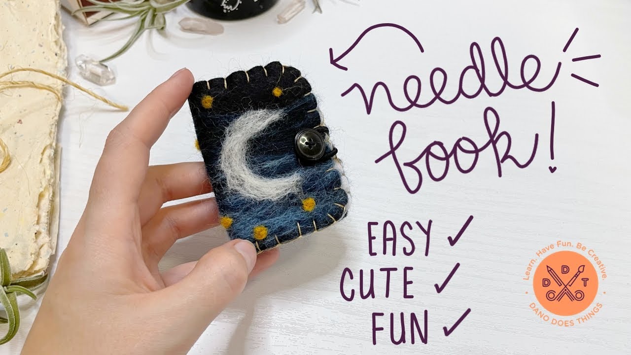 Quick & Fun DIY Felt NEEDLE BOOK - Tiny Needle Minder