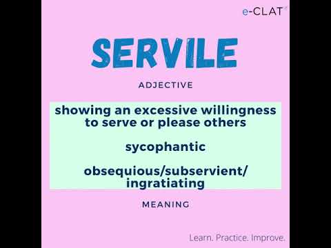 SERVILE | Word meaning | Word of the Day 7