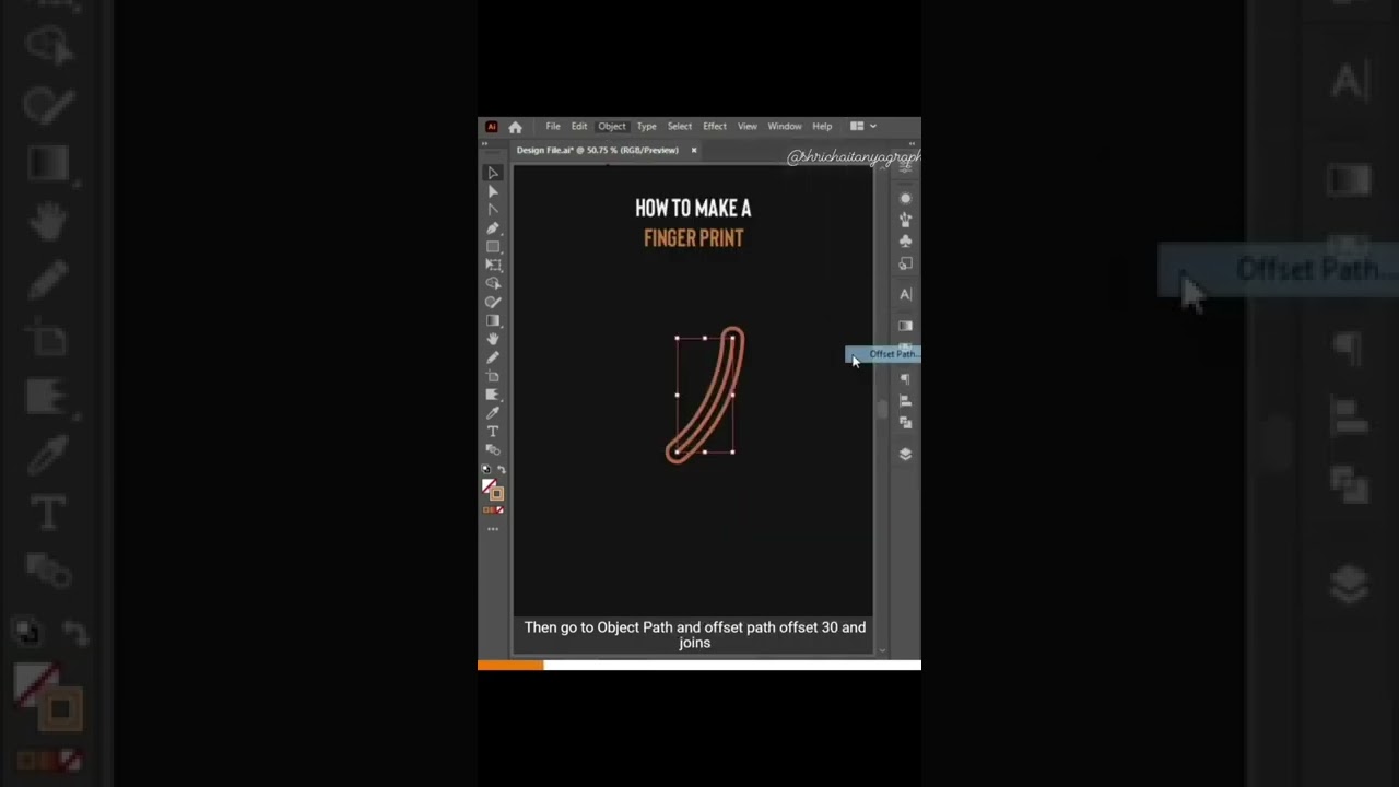 How to Create a FINGERPRINT in Adobe Illustrator - Vector Tutorial #vectorart  #adobeillustrator