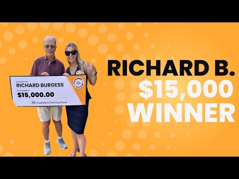 PCH Winner: Richard B. of OR Won $15,000.00!