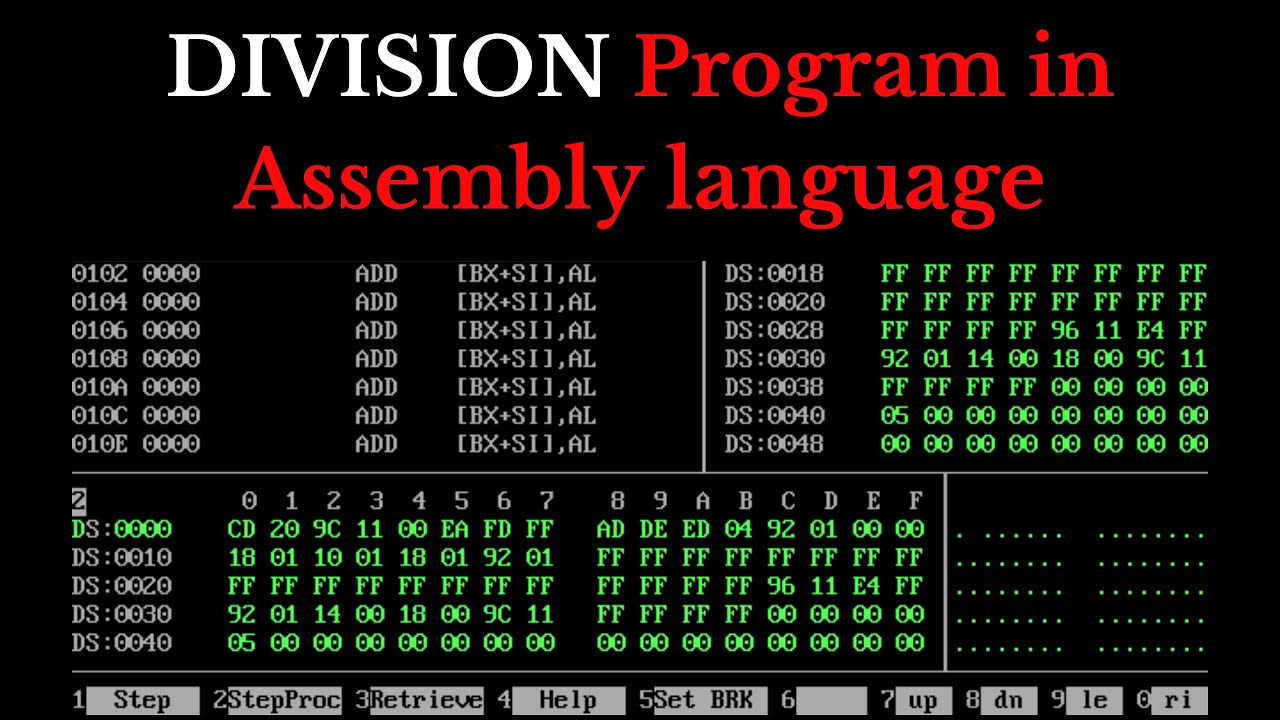 8086 Program to DIVIDE 2 numbers | Assembly Language Program | Division |