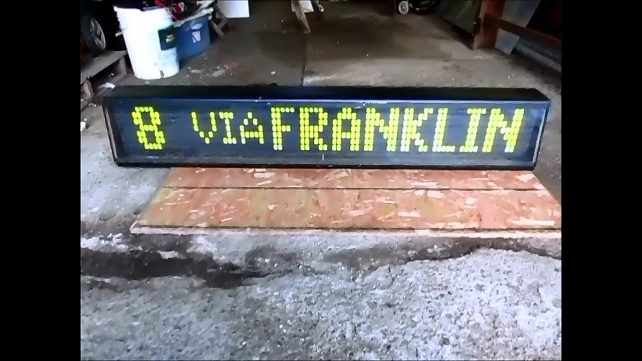 Building a Luminator Bus Destination Sign from an Empty Frame & Spare Parts