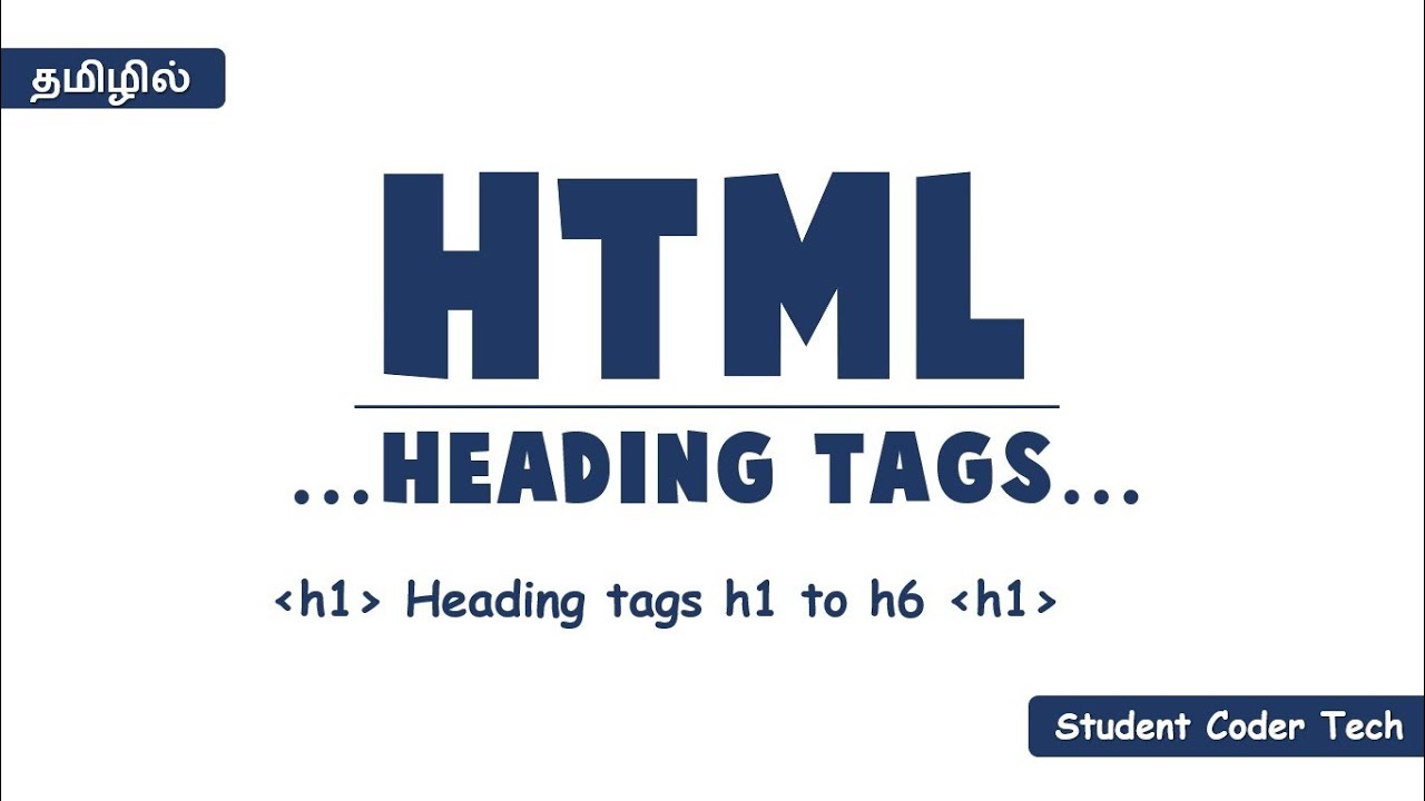 HTML heading tags in Tamil | #01