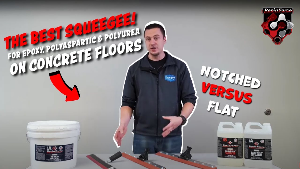 Which Squeegee to Use for Epoxy, Polyaspartic, and Polyurea application to concrete floors