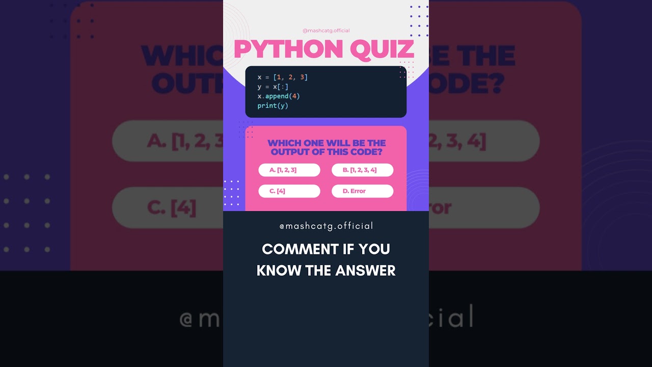 Python Quiz Challenge: Test Your Coding Skills! 🐍