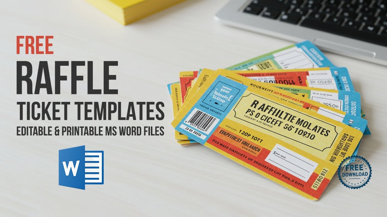 Free Raffle Ticket Templates for Word | 22+ Editable, Printable Designs
