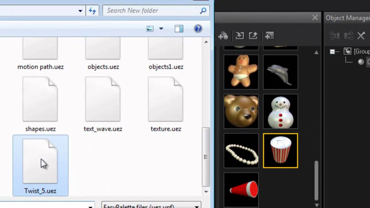 Corel MotionStudio 3D, import objects