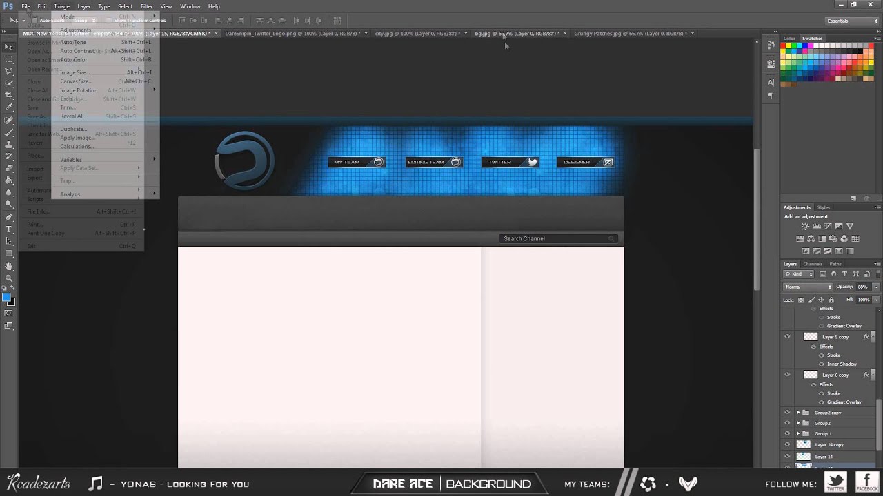 Dare Ace Youtube Background | Speed Art by RcadezArts