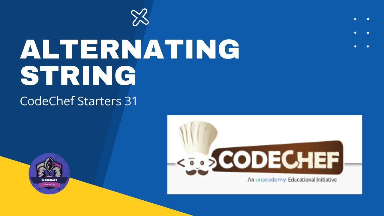 Alternating String Problem Code: ALTSTR | CodeChef Solution | Python3