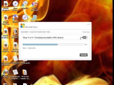 Create a bootable USB with Windows 7 USB DVD Download Tool