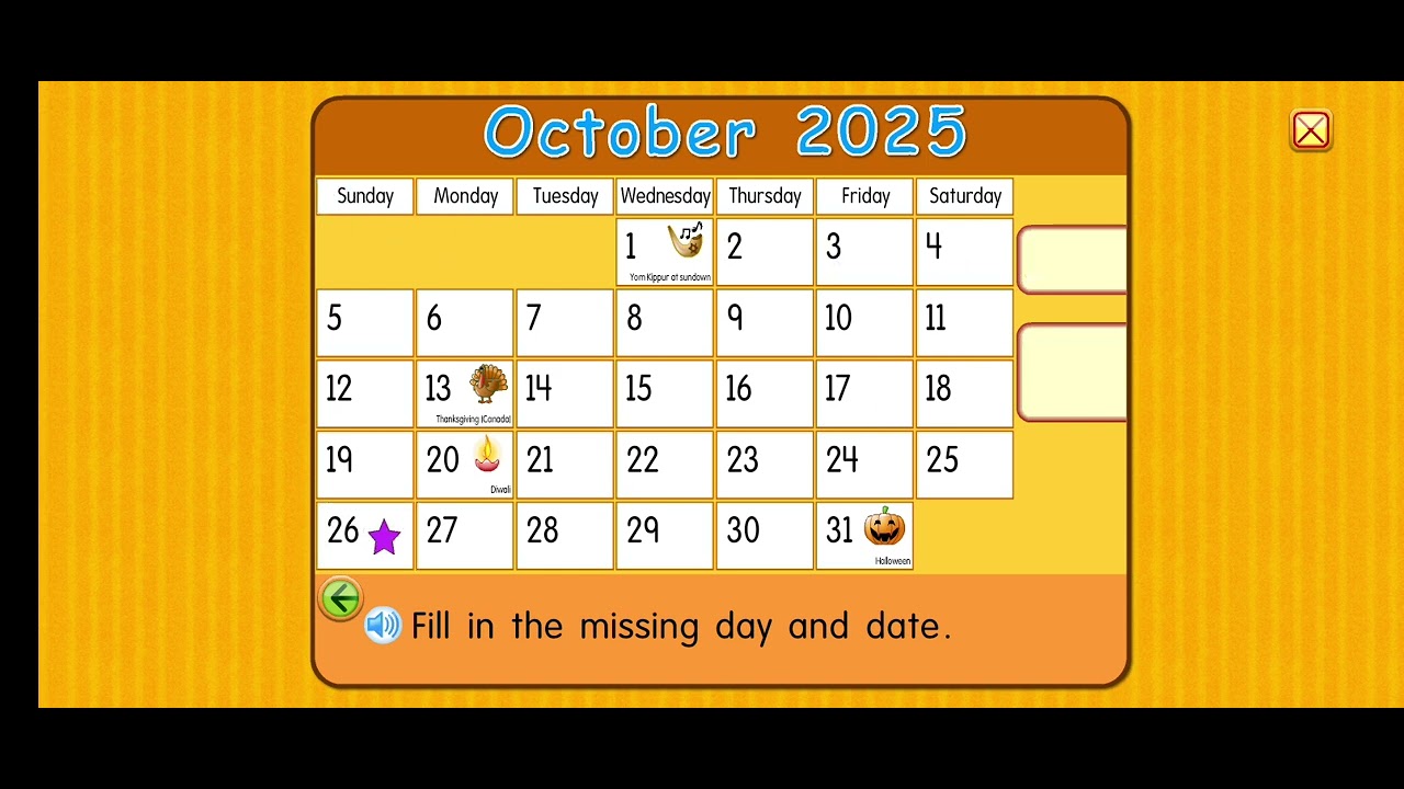Starfall calendars: October, 26, 2025