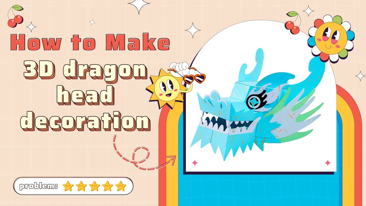 How to Make a 3D Dragon Head Decoration | Likcut DIY Tutorial