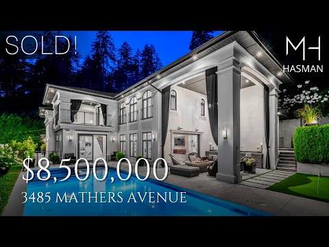 A Magnificent Marque Thompson Designed Modern Villa with Panoramic Ocean Views in West Vancouver