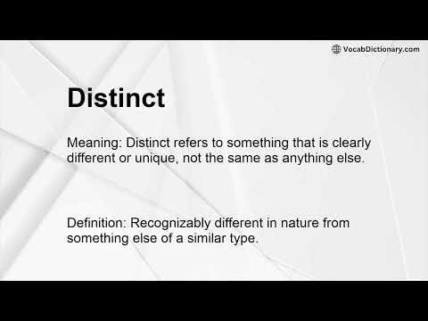 Distinct Meaning