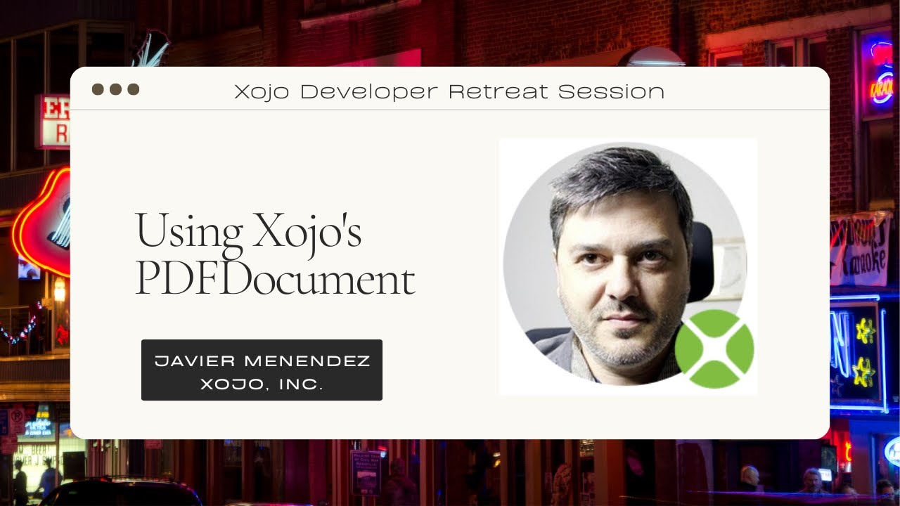 Using Xojo's PDF Document