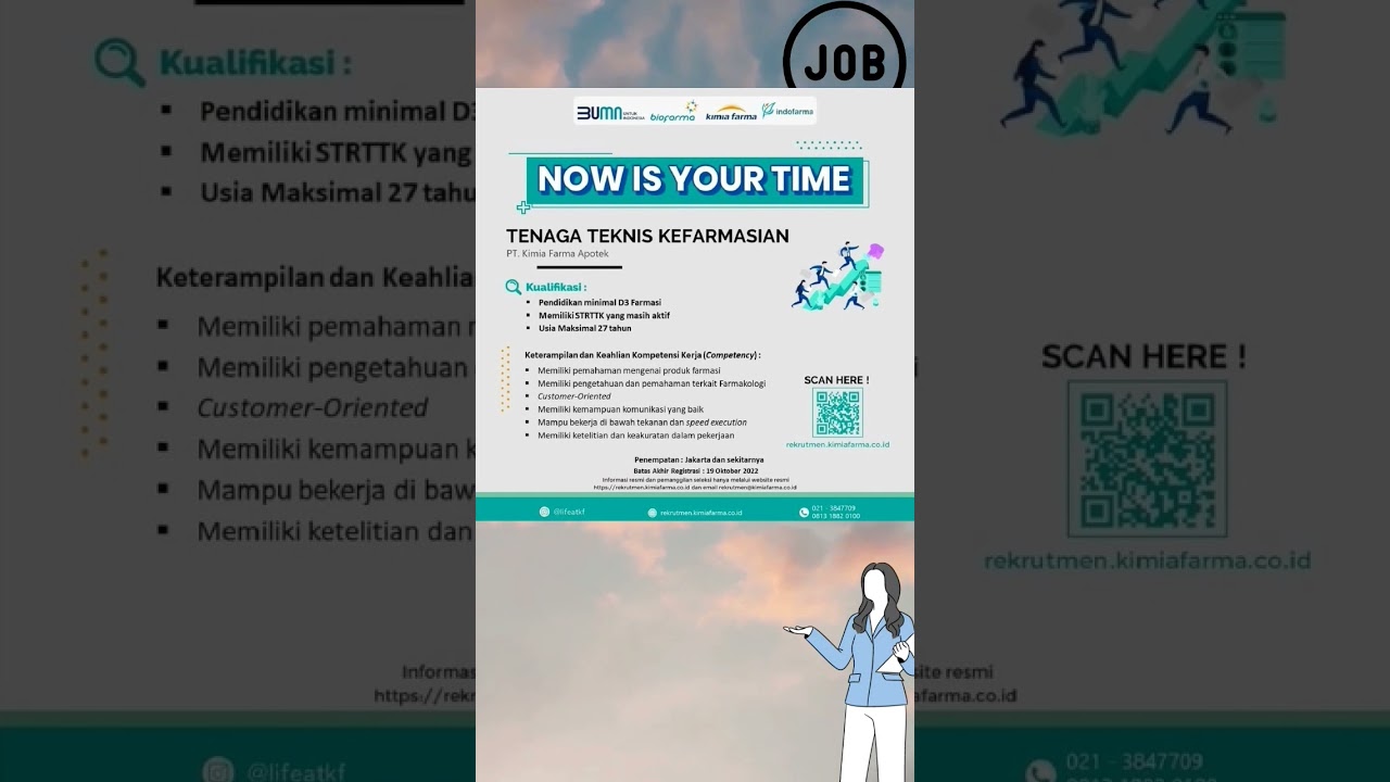 #lowongankerja Kimia Farma | BUMN di #jakarta Posisi Tenaga Teknis Kefarmasian