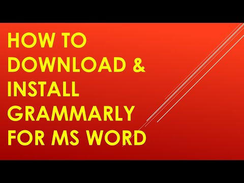 How to Download & Install Grammarly for MS Word