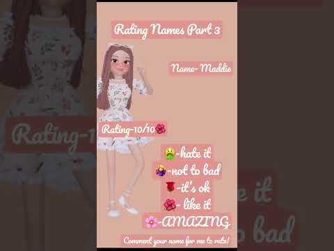 Rating Names part 3! Rating the name Maddie!
