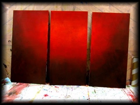 How to paint a vibrant red background - STEP by STEP - fast and easy