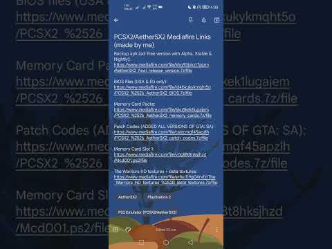 The PCSX2 & AetherSX2 Mediafire Links. (Link in description.)