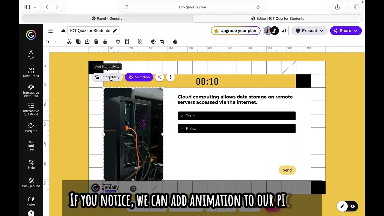 Genially Gamification: Step-by-Step True or False Quiz Demonstration