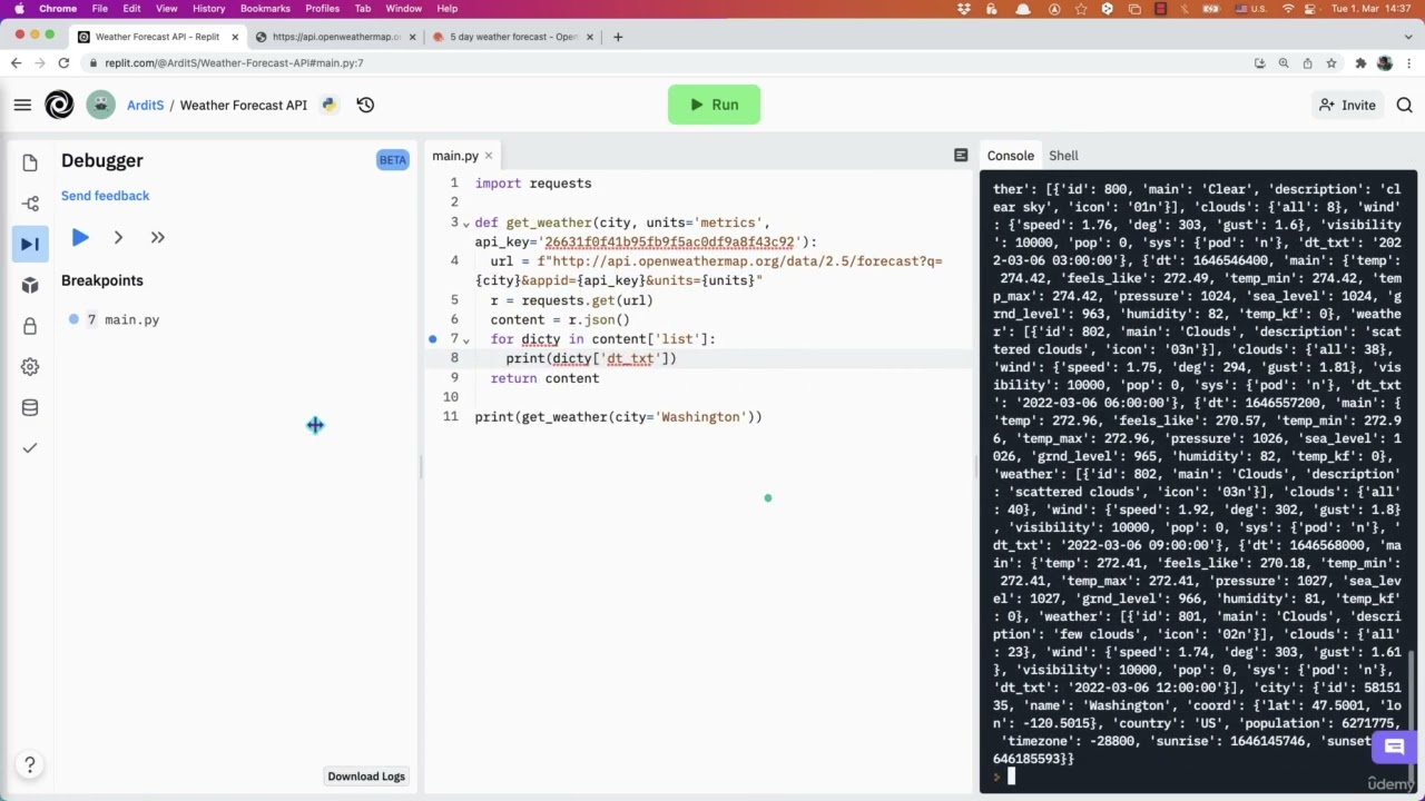 (Solution) Weather Forecast API | Automate Everything with Python