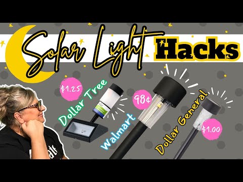 🌙🔆SOLAR LIGHT HACKS🌙🔆from Dollar Tree Walmart and Dollar General!! WOWZA!!!!🌙🔆