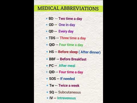 medical abbreviation...... #doctor #hospital #medical #educationalvideo