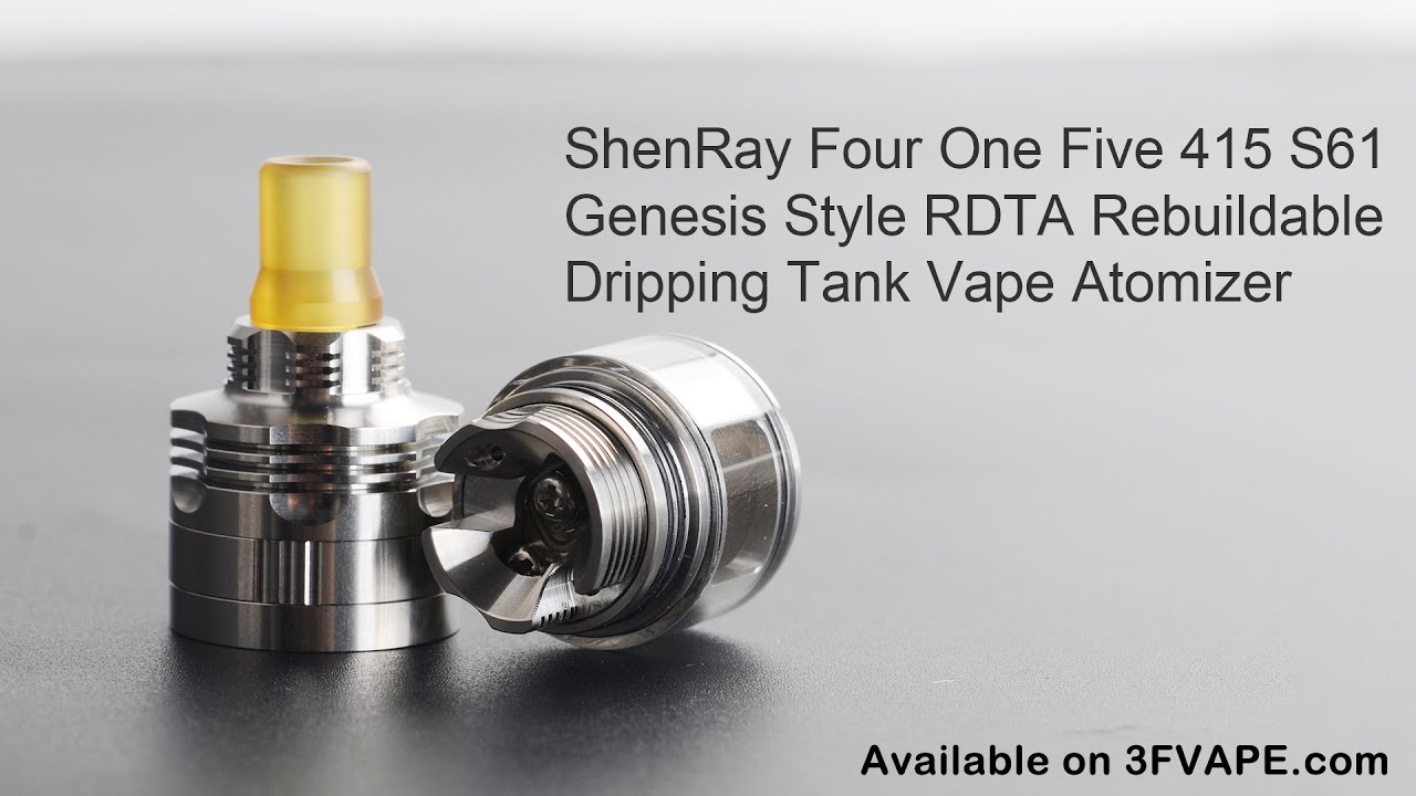 ShenRay Four One Five 415 S61 Genesis Style RDTA Rebuildable Dripping Tank Vape Atomizer
